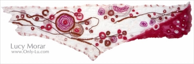 Dancing in Red / Felt Art Scarf Portfolio | Only Lu